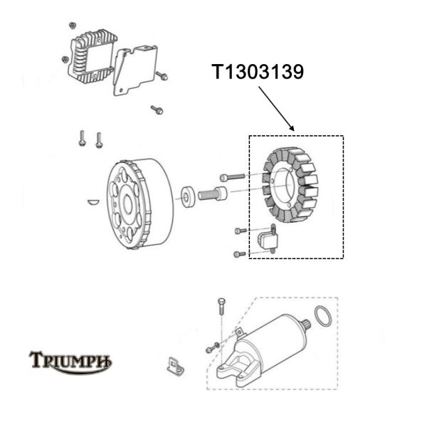 Статор T1303139 TRIUMPH STREET TRIPLE 675R | Generator-Pro24
